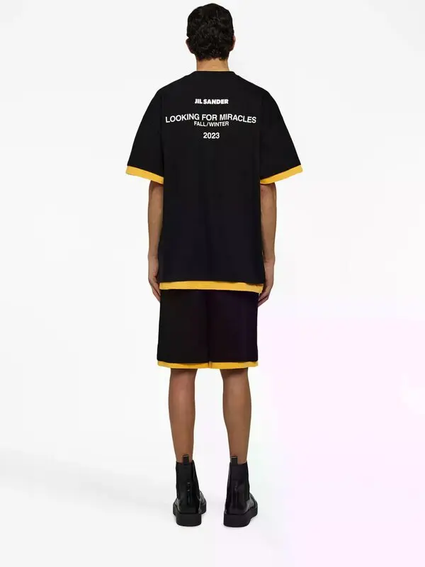 JIL SANDER Logo-print Two-tone T-shirt