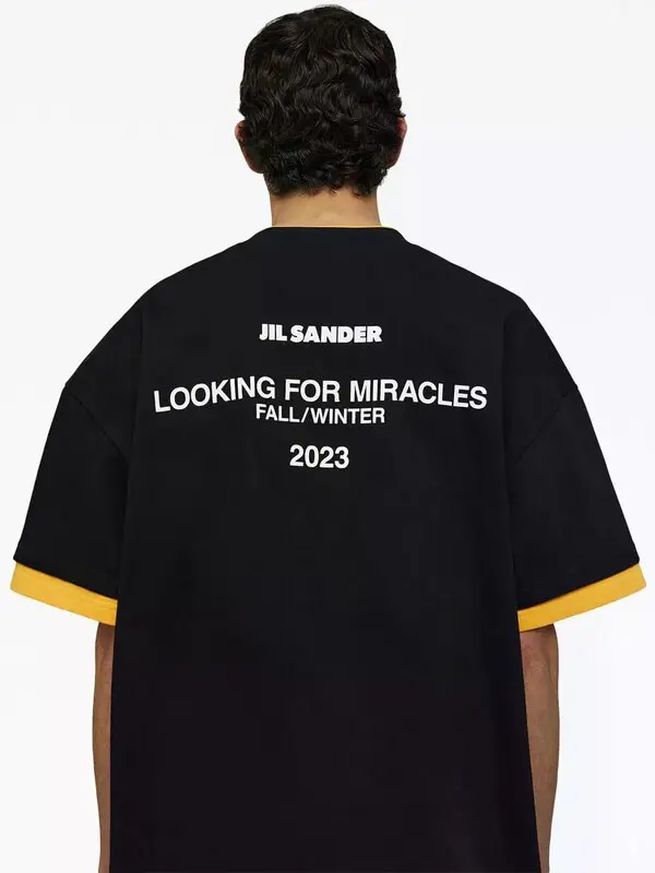 JIL SANDER Logo-print Two-tone T-shirt
