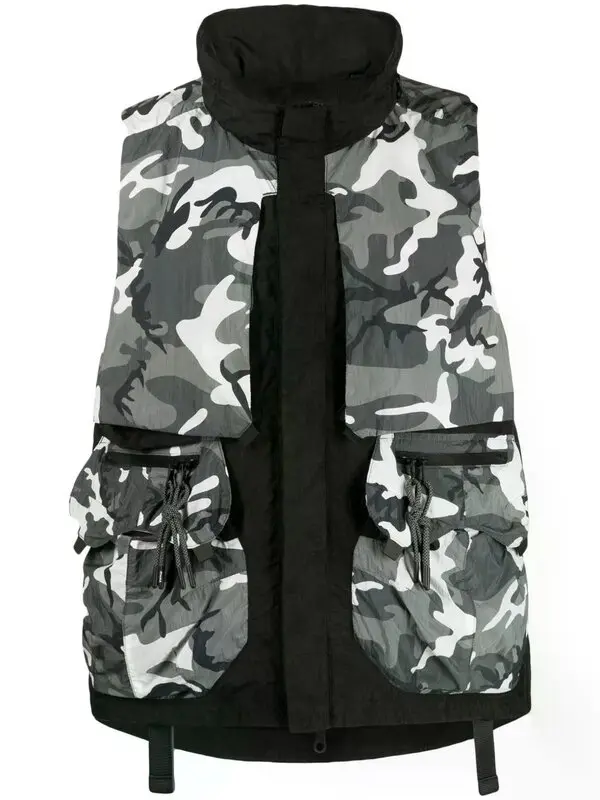 MOSTLY HEARD RARELY SEEN Camouflage Print Layered Gilet