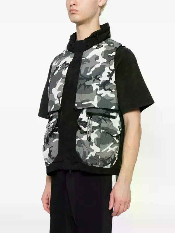 MOSTLY HEARD RARELY SEEN Camouflage Print Layered Gilet
