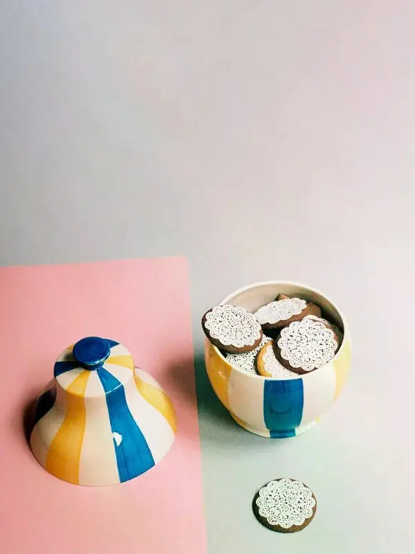 HAY Sobremesa Striped Cookie Jar