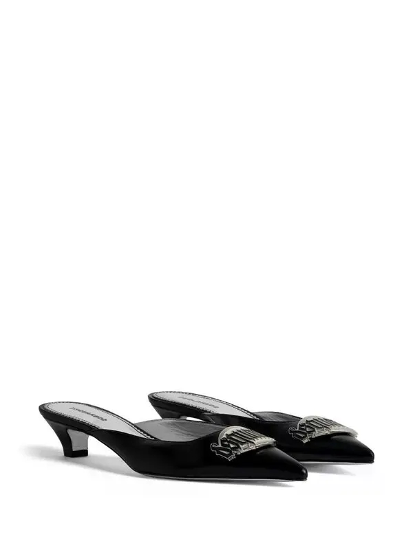 Dsquared2 35mm Logo-plaque Leather Mules
