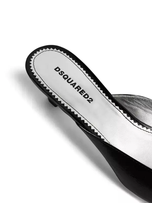 Dsquared2 35mm Logo-plaque Leather Mules