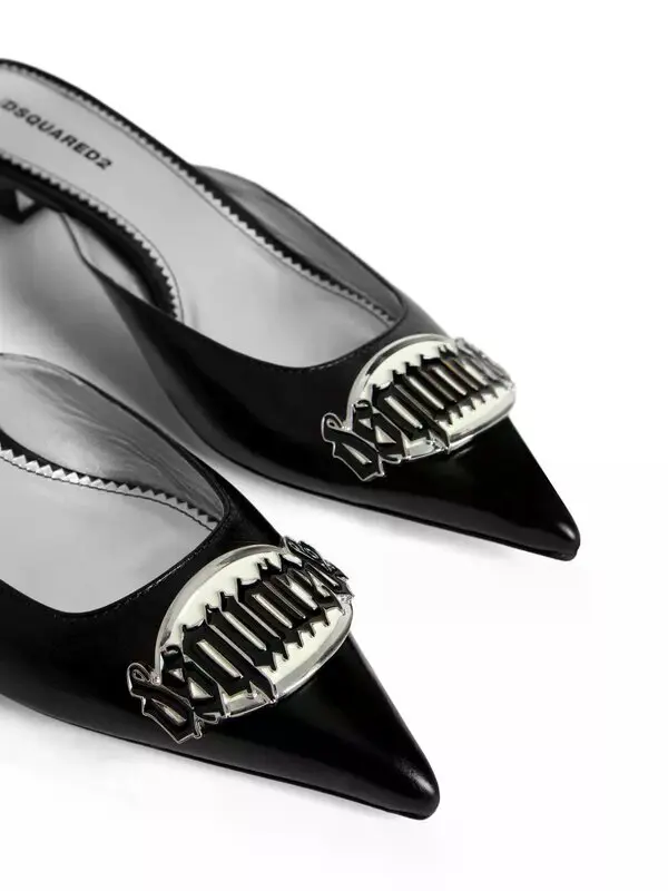 Dsquared2 35mm Logo-plaque Leather Mules