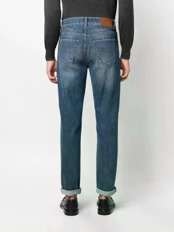 Brunello Cucinelli Mid-rise Cotton Jeans - Blue