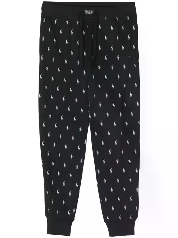 Polo Ralph Lauren Polo Pony Print Cotton Joggers - Black