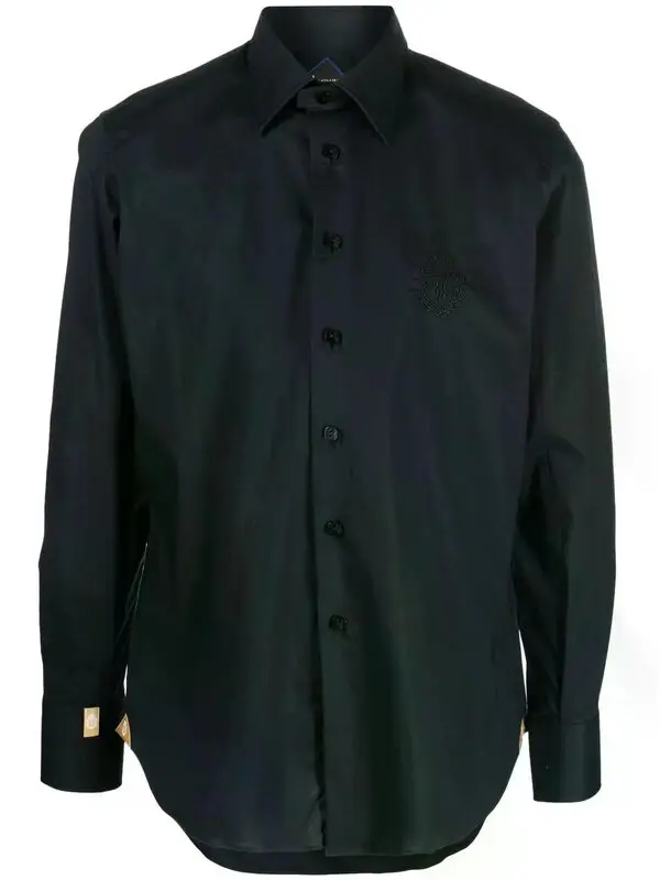 BILLIONAIRE Silver Cut Cotton Shirt