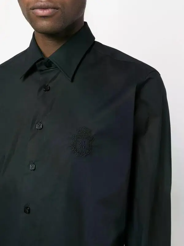 BILLIONAIRE Silver Cut Cotton Shirt