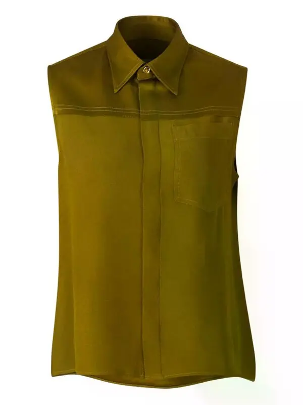 AMI Paris Sleeveless Shirt - Green