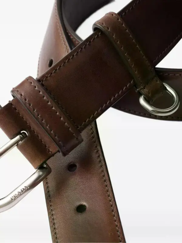 Prada Leather Belt - Brown