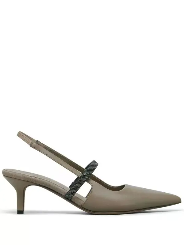 Brunello Cucinelli Monili-strap Slingback Pumps