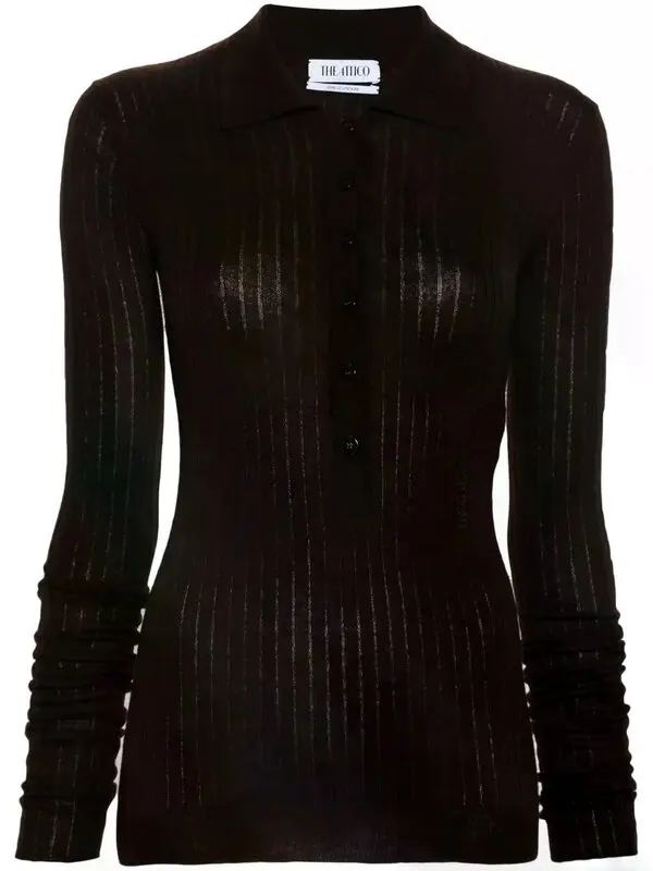 Attico Logo-appliqué Cashmere Sweater - Brown