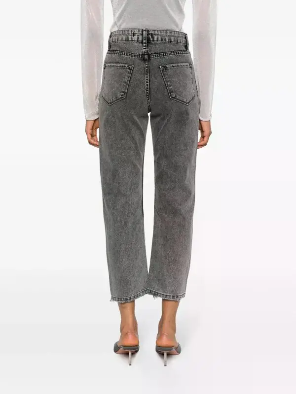 ANA RADU Crystal-embellished Cropped Jeans