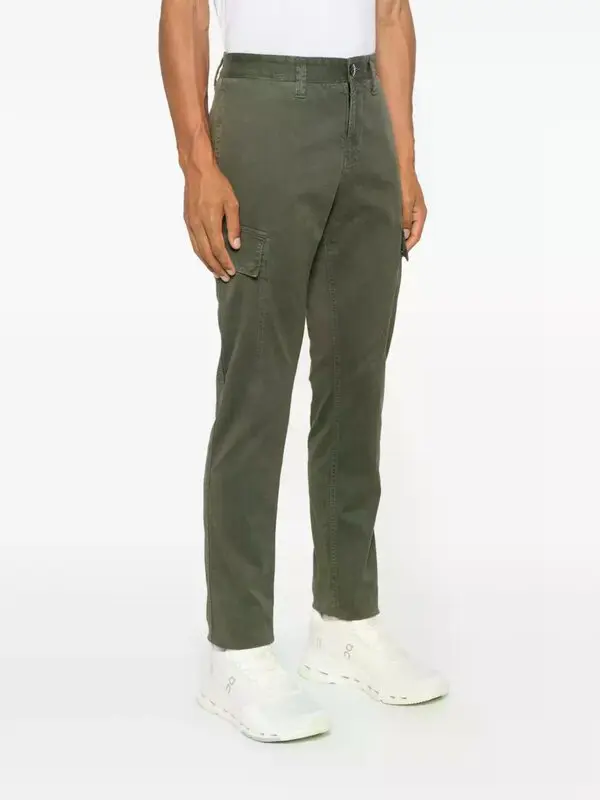 Stone Island Organic Cotton Twill Cargo Trousers - Green