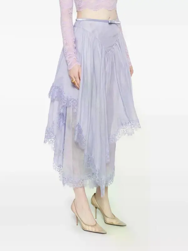 Zimmermann Crush Lace Midi Skirt