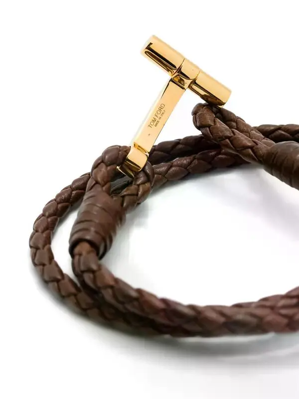 TOM FORD Braided Leather Bracelet