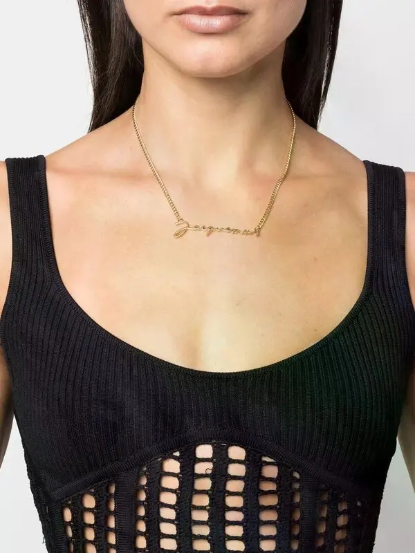 Jacquemus Logo Pendant Necklace