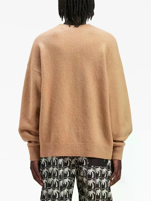 Palm Angels Logo-embroidered Wool-blend Jumper