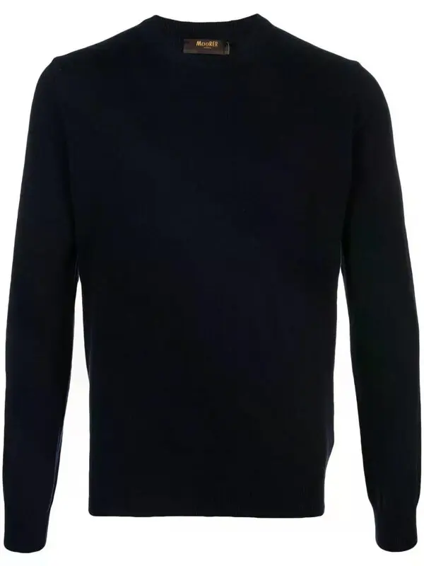MOORER Crew-neck Silk-blend Jumper
