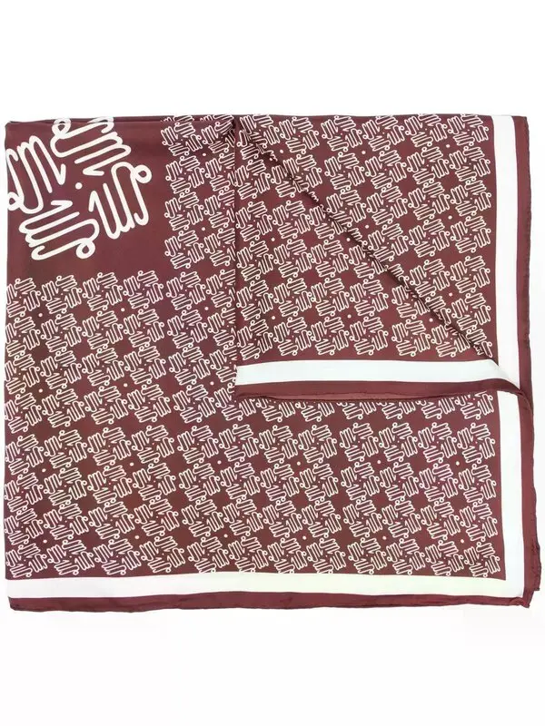 LUKHANYO MDINGI Monogram-print Scarf - Red