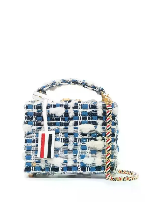 Thom Browne Mini Denim Pouf Tweed Bag - Blue