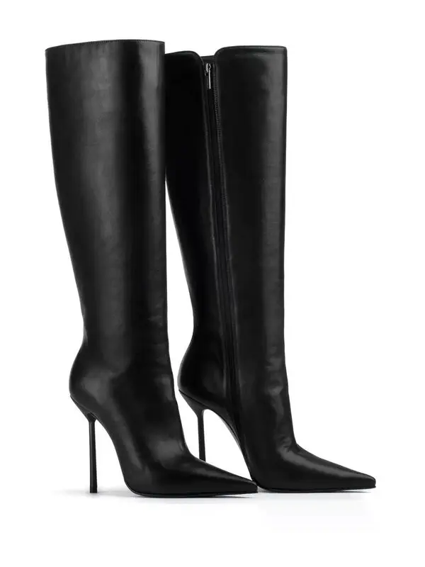 LE SILLA Bella 120mm Pointed-toe Leather Boots