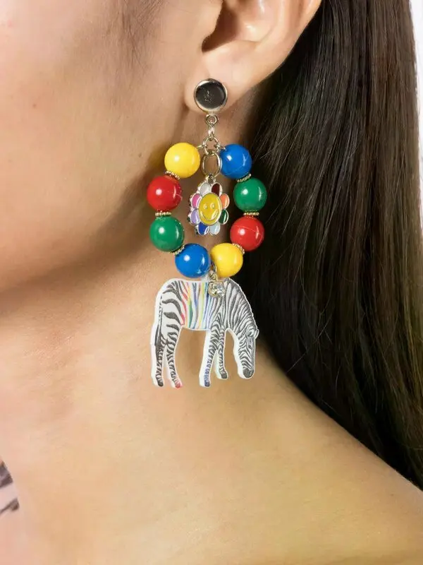 AMIR SLAMA Zebra Pendant Earrings