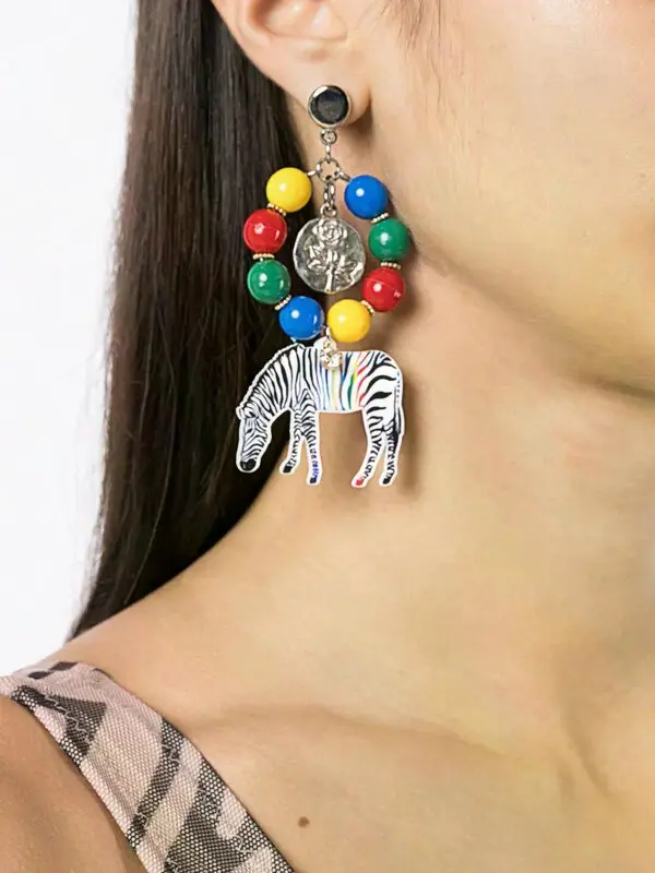 AMIR SLAMA Zebra Pendant Earrings