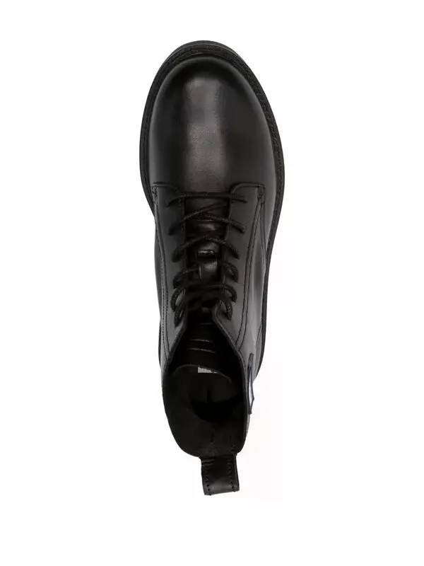 Tommy Hilfiger Logo-patch Lace-up Leather Boots