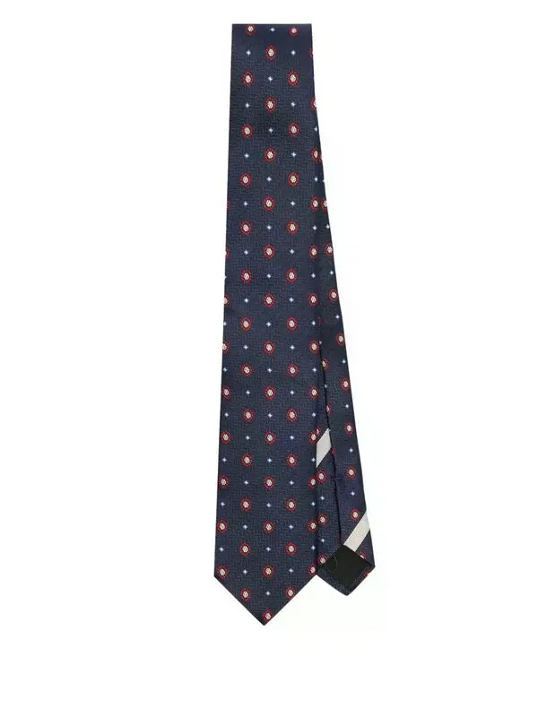 Valentino Garavani Pattern-jacquard Tie - Blue