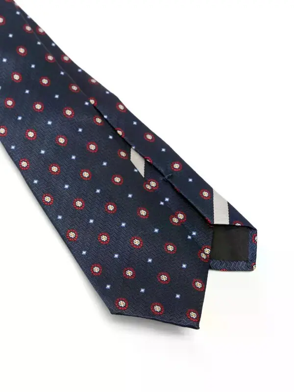 Valentino Garavani Pattern Jacquard Neck Tie - Blue