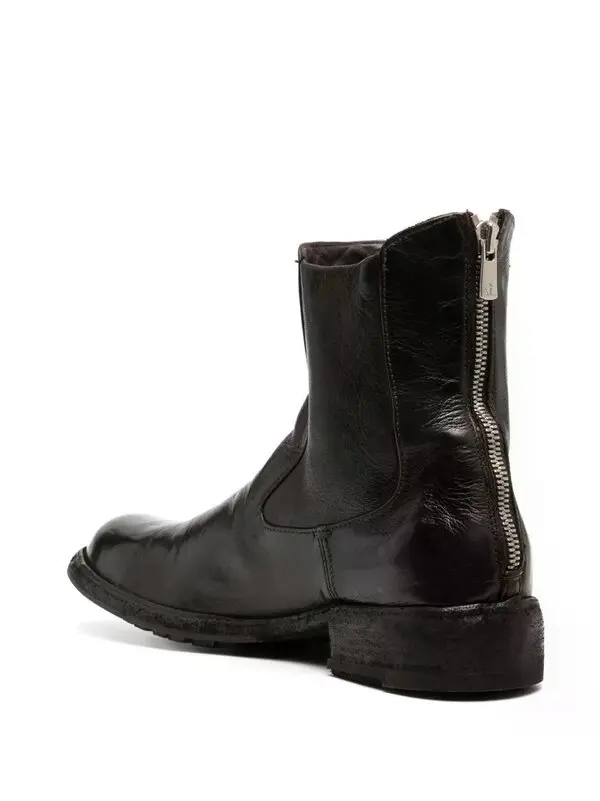 Officine Creative Round Toe Leather Boots