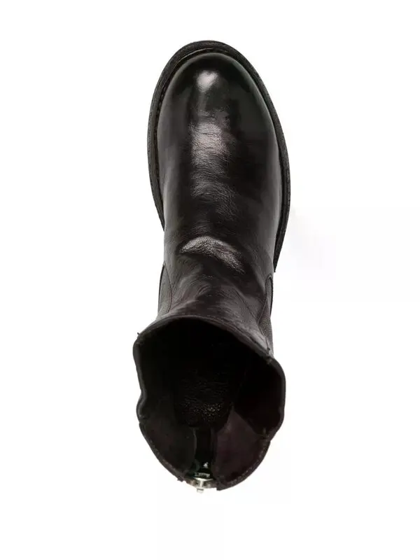 Officine Creative Round Toe Leather Boots