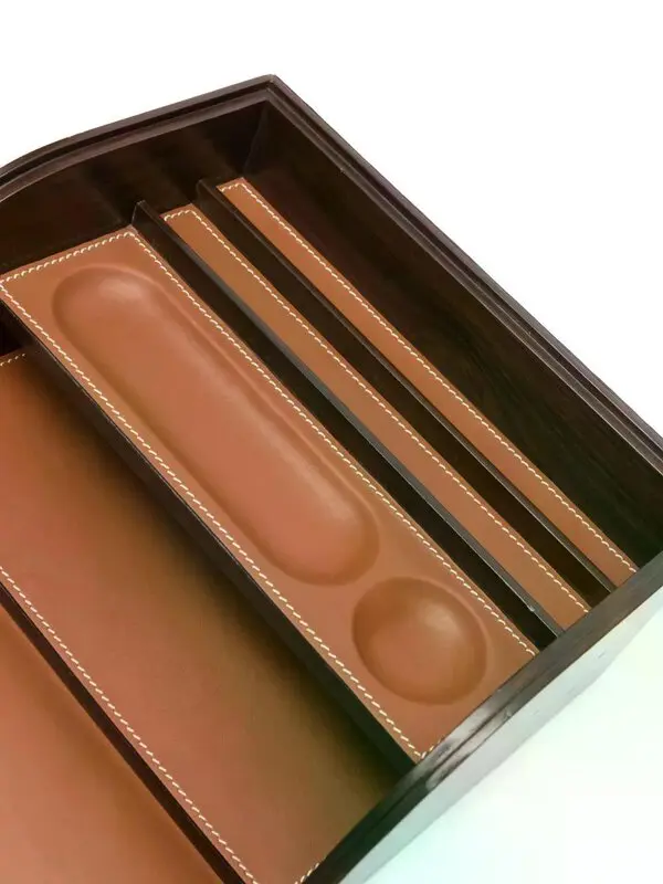 Ralph Lauren Brennan Saddle Writers Leather Box