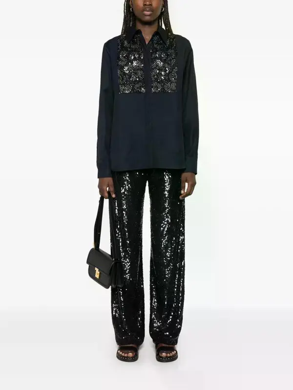 P.a.r.o.s.h Gong Straight-leg Trousers - Black