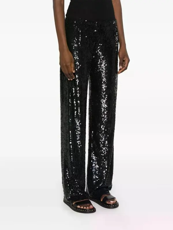 P.a.r.o.s.h Gong Straight-leg Trousers - Black