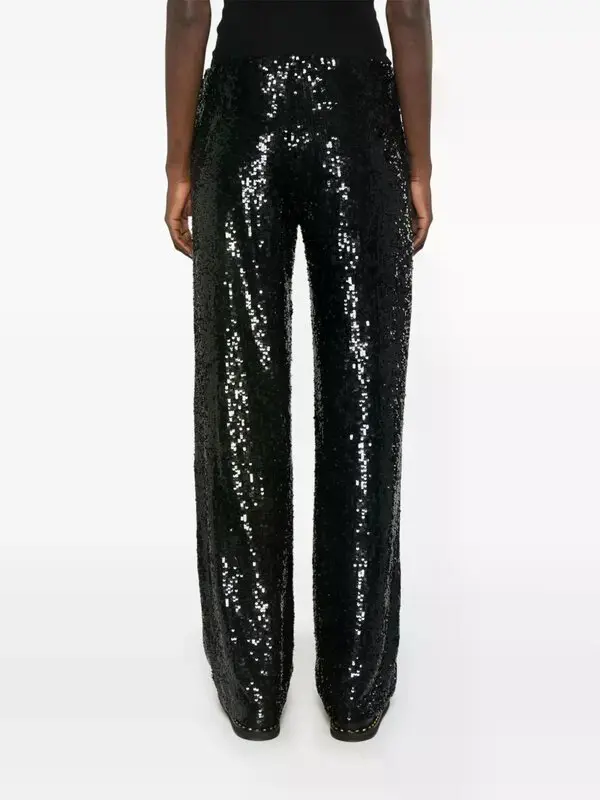 P.a.r.o.s.h Gong Straight-leg Trousers - Black