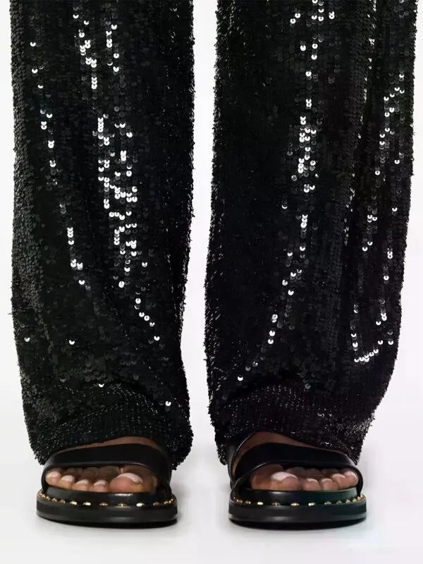 P.a.r.o.s.h Gong Straight-leg Trousers - Black