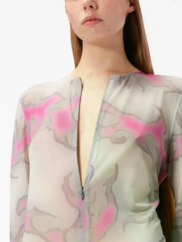 MARGHERITA MACCAPANI Vane Ghost-print Flared Jumpsuit