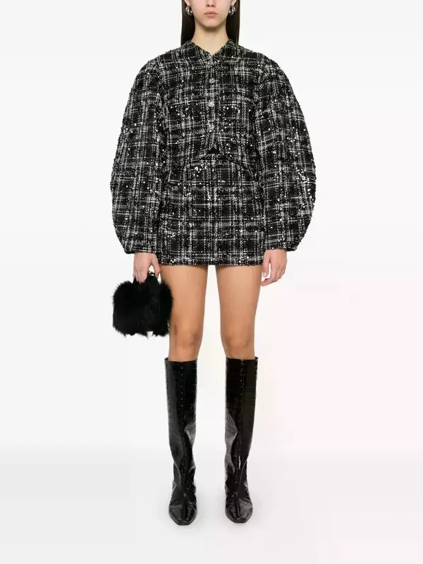 ROTATE BY BIRGER CHRISTENSEN Bouclé Mini Skirt