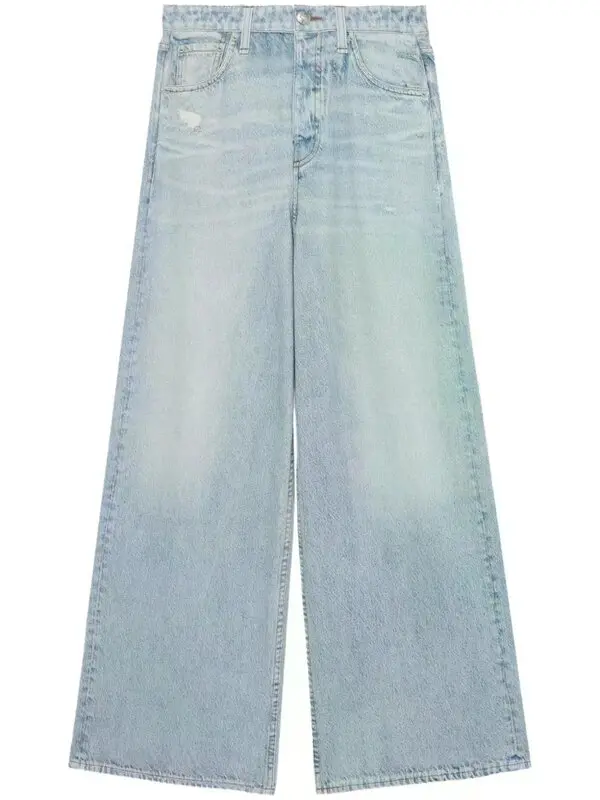 Rag & Bone Mid-rise Wide-leg Jeans - Blue