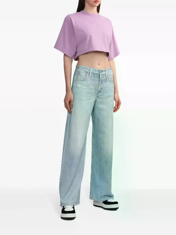 Rag & Bone Mid-rise Wide-leg Jeans - Blue