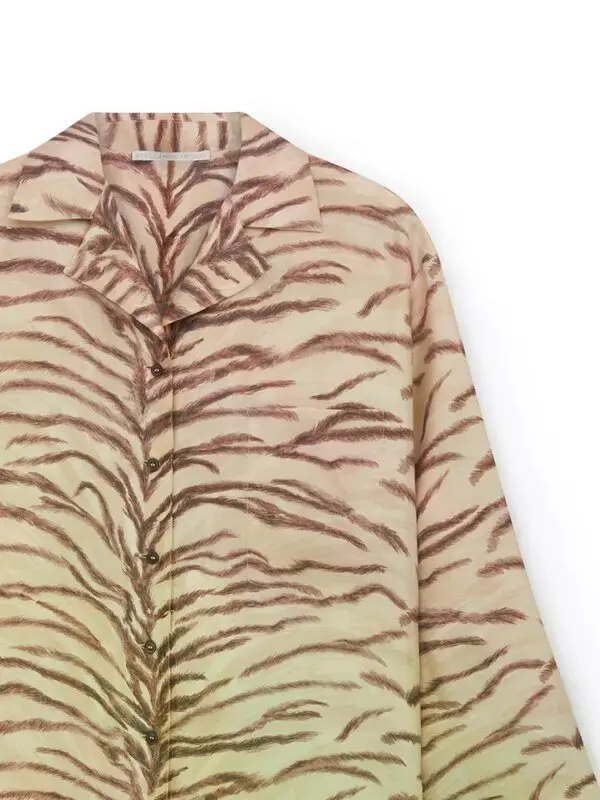 Stella McCartney Tiger-print Silk Pajama Shirt