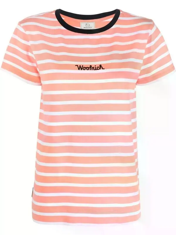 Woolrich Logo-embroidered Striped T-shirt