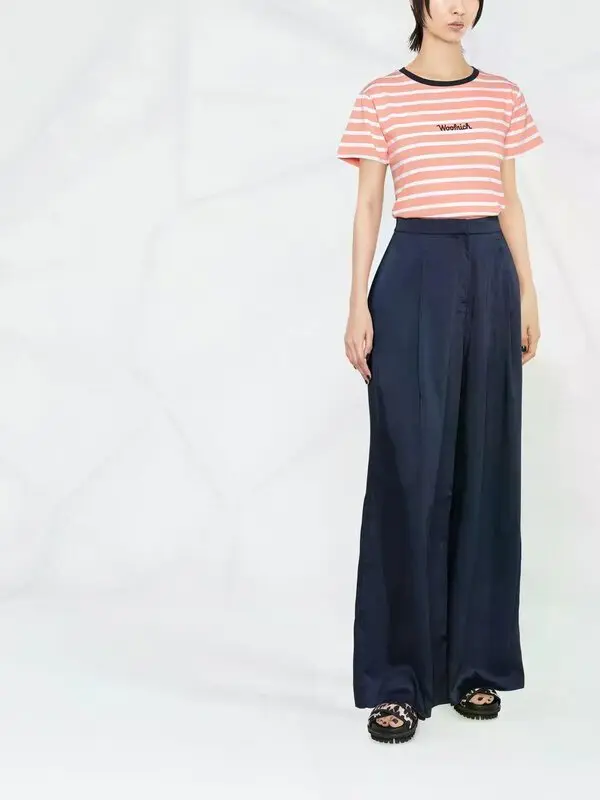 Woolrich Logo-embroidered Striped T-shirt