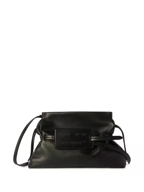 Off-White Leather Clutch With Zip Tie Tag