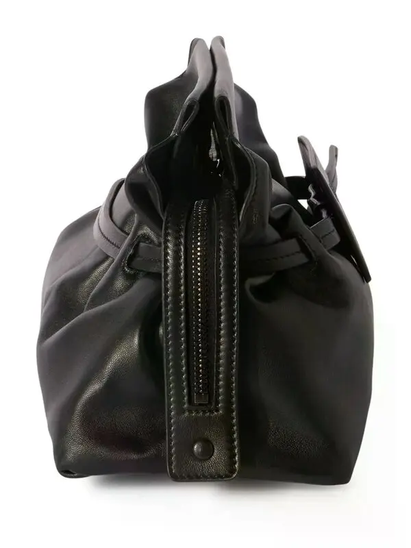 Off-White Leather Clutch With Zip Tie Tag