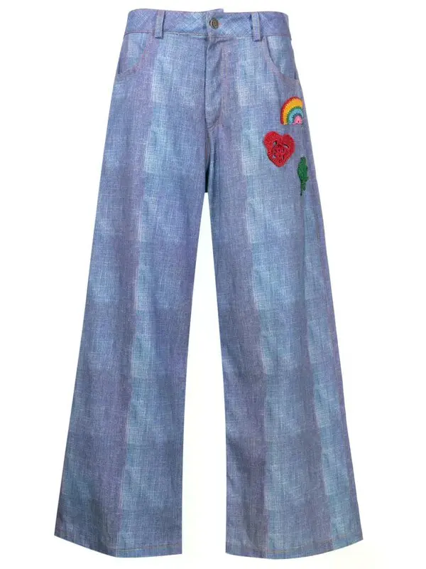 AMIR SLAMA Crochet-patch Culotte Trousers