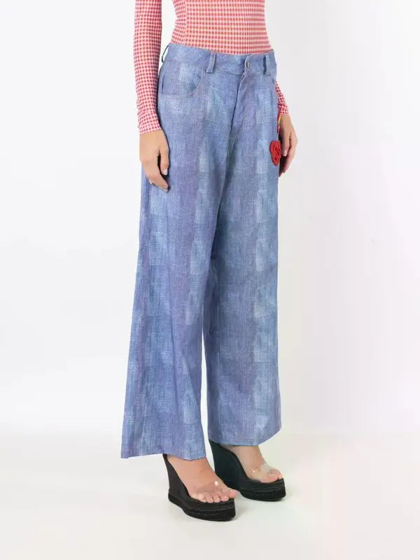 AMIR SLAMA Crochet-patch Culotte Trousers