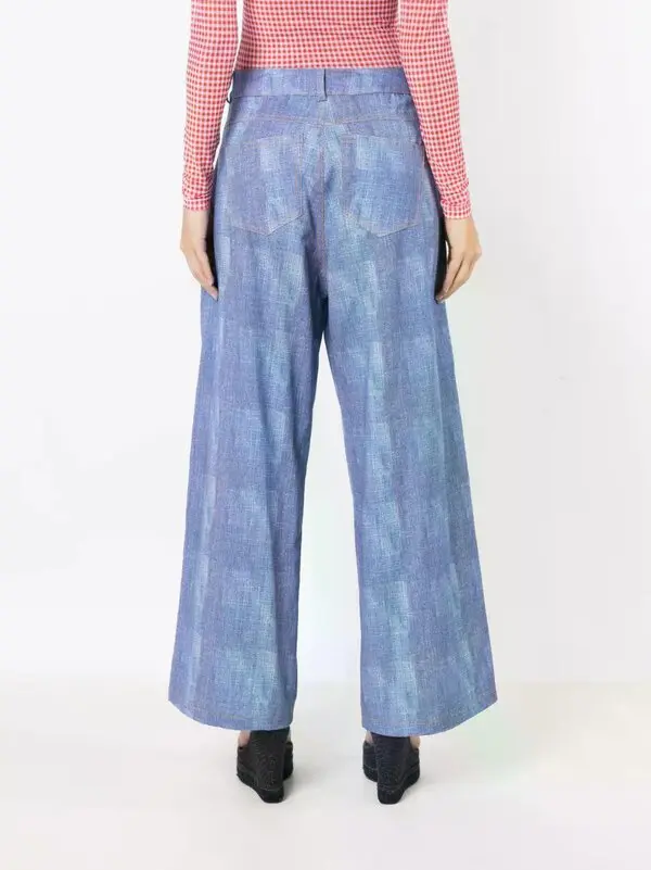 AMIR SLAMA Crochet-patch Culotte Trousers